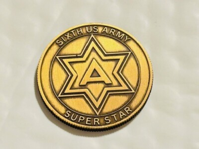 Challenge Coin - US Military - 6th Sixth US Army | eBay