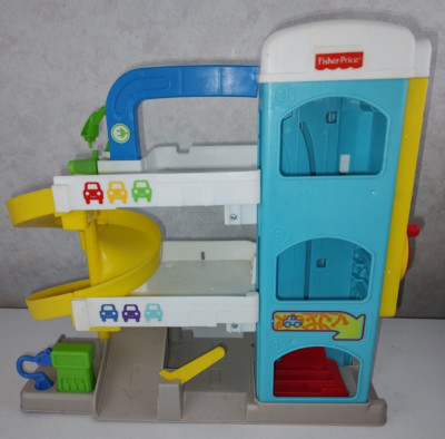 2018 Fisher Price Toy Car Parking Garage Ramp Lift Bell Used | eBay