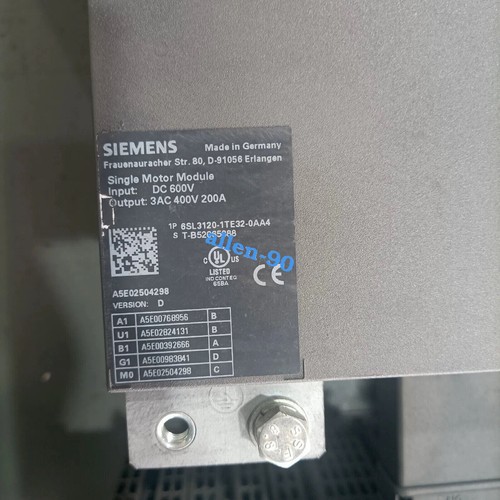 Used 6SL3120-1TE32-0AA4 SINAMICS S120 SINGLE MOTOR Test Video Provided ...