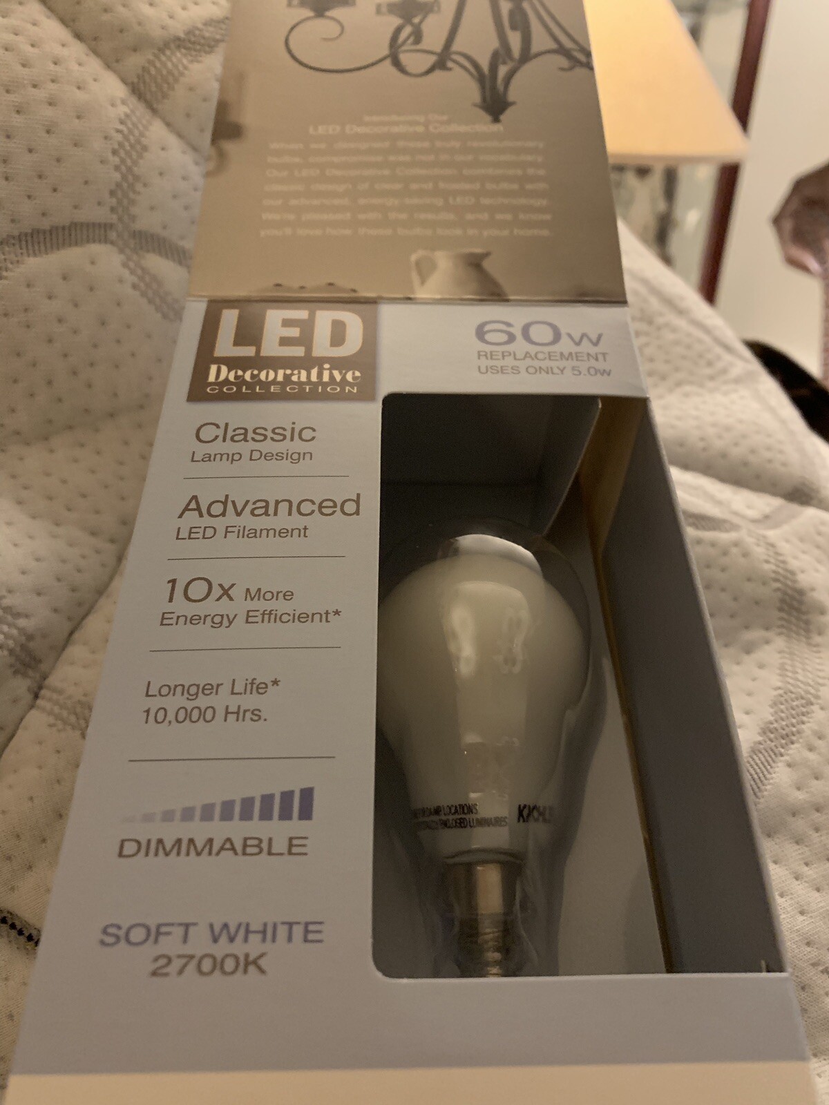 Kichler LED Light Bulb Decorative Collection 60W A15C Candelabra Base ...