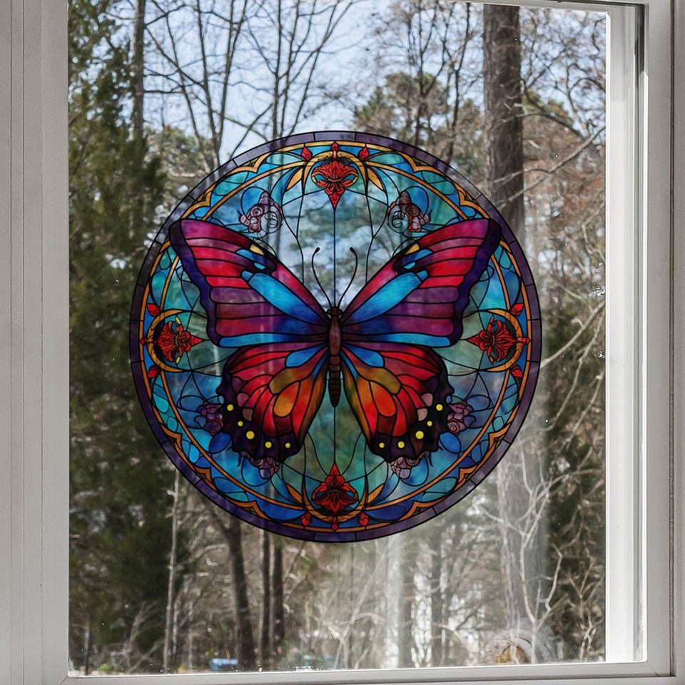 2 Pcs Butterfly Anti-collision Window Decals Anti-static Sticker | eBay ...