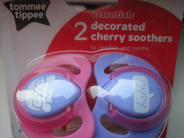 Dummies X 2 Tommee Tippee 6 - 18 Months Cherry Teats Decorated Pink ...