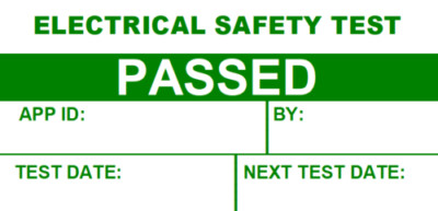 100 PAT Test Pass Stickers Label PASSED Portable Appliance Testing ...