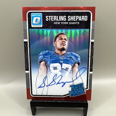 2016 Optic RED Prizm STERLING SHEPARD "Rated Rookie" Autograph /50 RARE ...