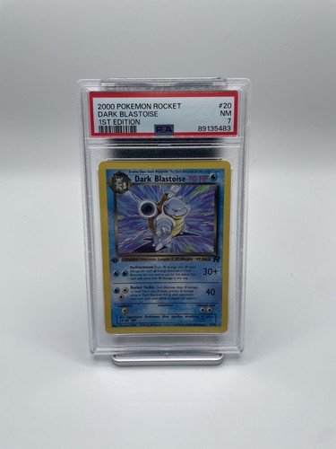 Dark Blastoise 2000 Pokemon Team Rocket 20/82 Regular PSA 7 1st Edition ...