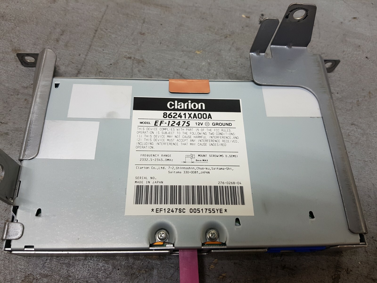 Clarion XM Radio Module 86241XA00A 2011 Subaru Outback Legacy 6018 | eBay