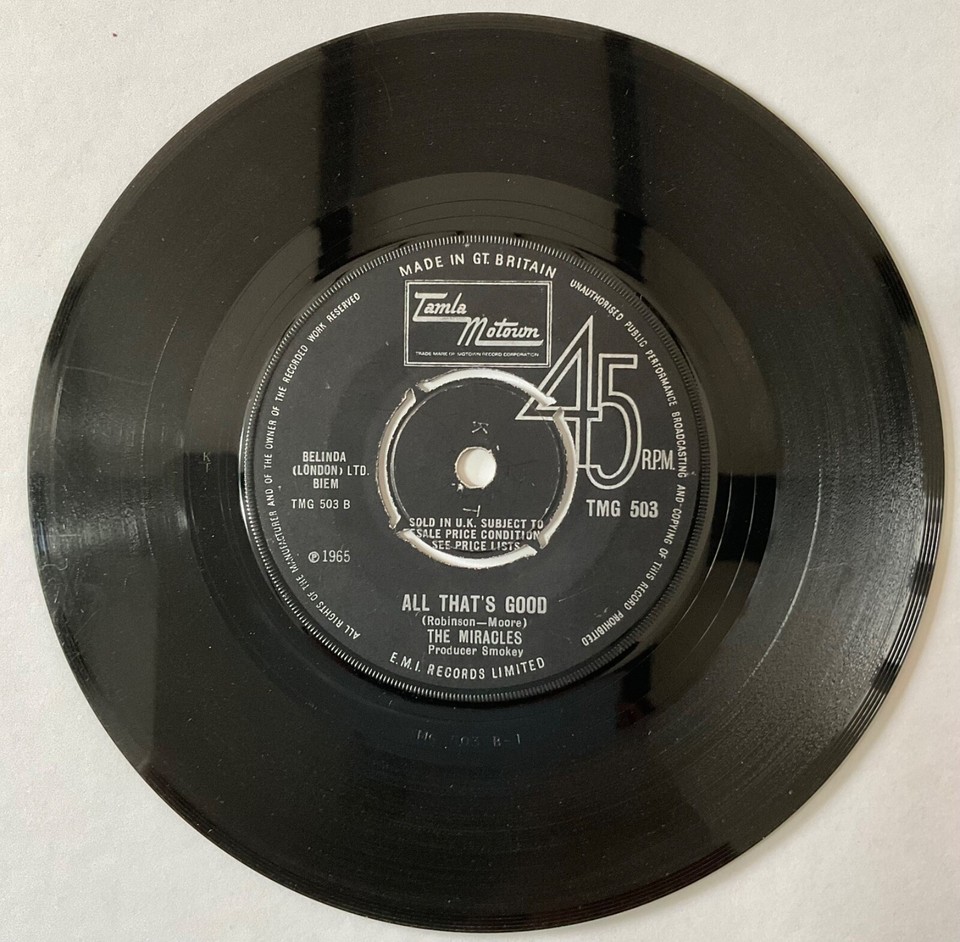 THE MIRACLES - ‘OOO BABY BABY’/‘ALL THAT’S GOOD’ MOTOWN TMG 503. 1965. CLASSIC | eBay UK