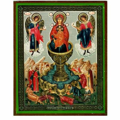 Virgin Mary "Life Giving Spring" Chrsitian Orthodox Icon Panel | eBay