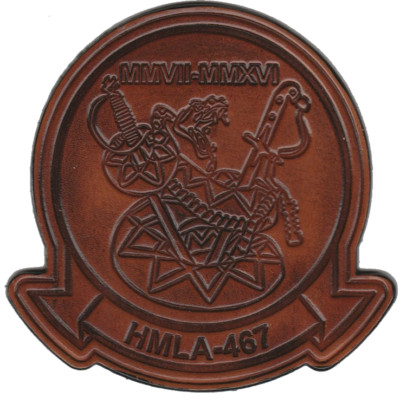 4.5" USMC HMLA-467 SABERS HELICOPTER SQUADRON ANTIQUE LOOK MARINES ...