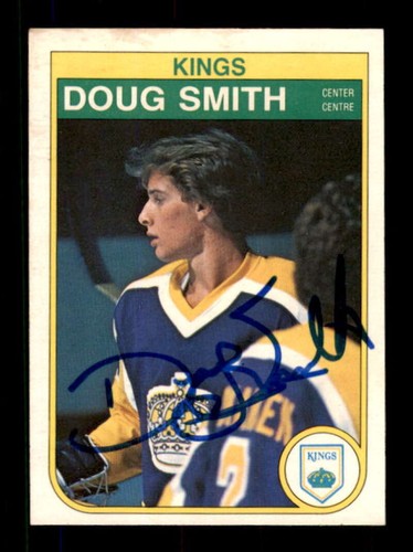 1982-83 O-Pee-Chee #160 Doug Smith AUTOGRAPHED!!! RC Rookie Kings ...