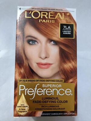 3 PACK L'Oreal Preference Fade-Defying Hair Color + Shine 7LA Lightest ...
