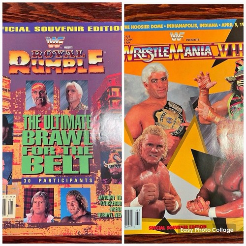 1992 WWF Royal Rumble & WrestleMania VIII Souvenir Programs Excellent ...