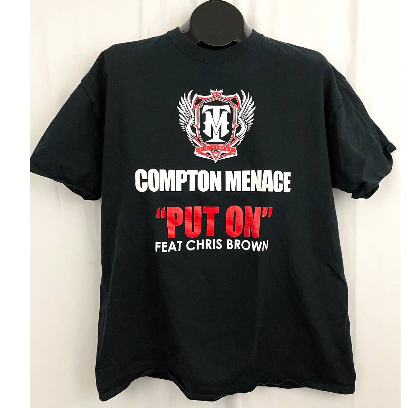 Compton Menace "PUT ON" Feat Chris Brown T-Shirt XL 100% Cotton Artist ...
