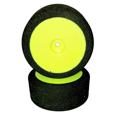 TRC Trinity 1/10 Touring 26mm Lime Foam Tires Mounted on YW Dish Wheel ...