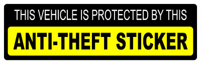 ANTI-THEFT STICKER DECAL FUNNY STICKER AUS MADE STOCK 115mmx35mm | eBay