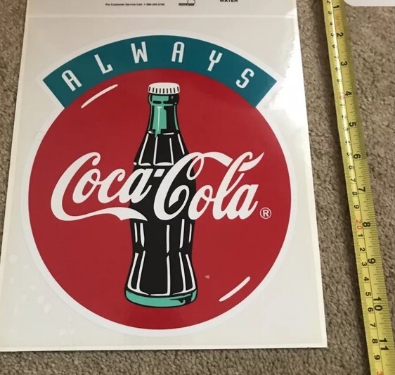 3 decals - Always Coca-Cola Disc Wall Sticker Wall Art Decal 11 x 13 | eBay