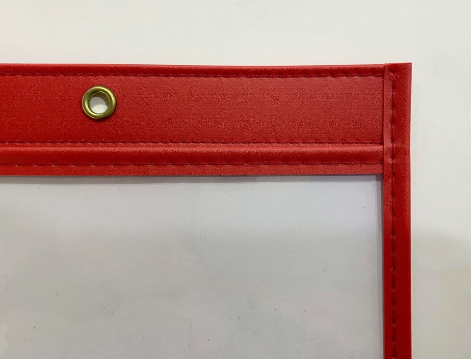 Job Ticket Holders: 6x9 Heavy Duty Double Pocket RED Vinyl Envelopes 25 ...