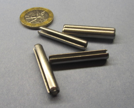 18-8 Stainless Steel Slotted Metric Spring Pin M5 Dia x 30 mm Length ...