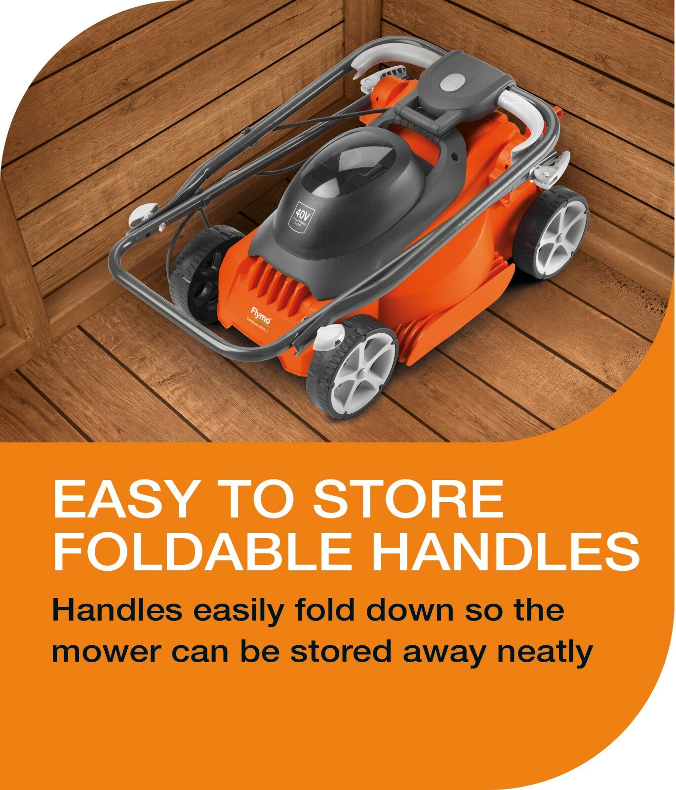 Flymo EasiStore 300R Li 40V ( 2 x 20V) Cordless Rotary Lawn Mower ...