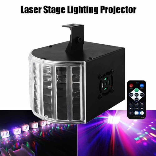 RGB LED Laser Light DMX Projector Strobe DJ Party Disco Stage Lights ...