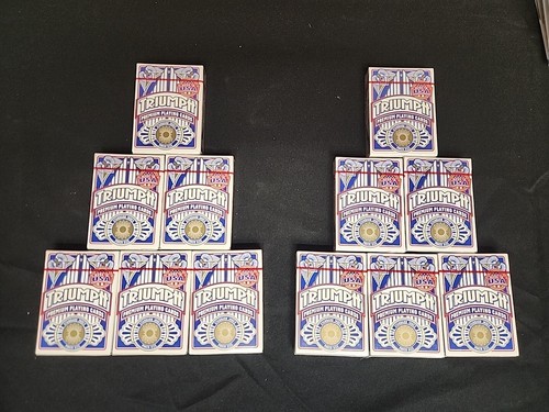 NEW 12 Decks of Standard Index Poker Size Blue Triumph Playing Cards ...