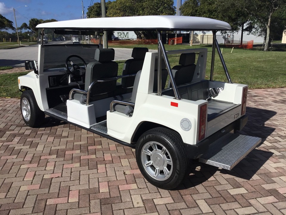 ACG 2015 white hummer h3 golf cart 6 passenger seat street ready limo ...