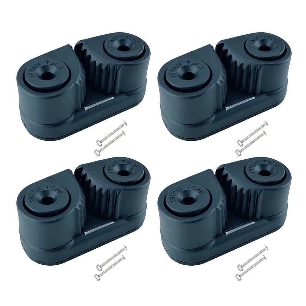 4x Cam Cleat Boat Cleats Wre Fairlead Sailing Equipment for 3-12mm Dia ...