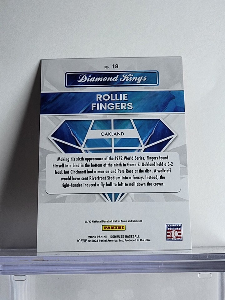 2023 Donruss Rollie Fingers #18 Diamond Kings RED HOLO Oakland HOF #d ...