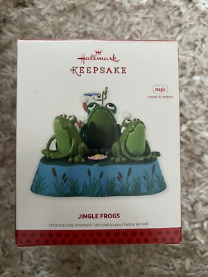 2013 Jingle Frogs Hallmark Ornament Magic Sound & Motion Frogs Sing ...