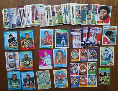 91 Football Cards/Stickers/Stamps from Storage (circa 1970s-90's) OJ ...