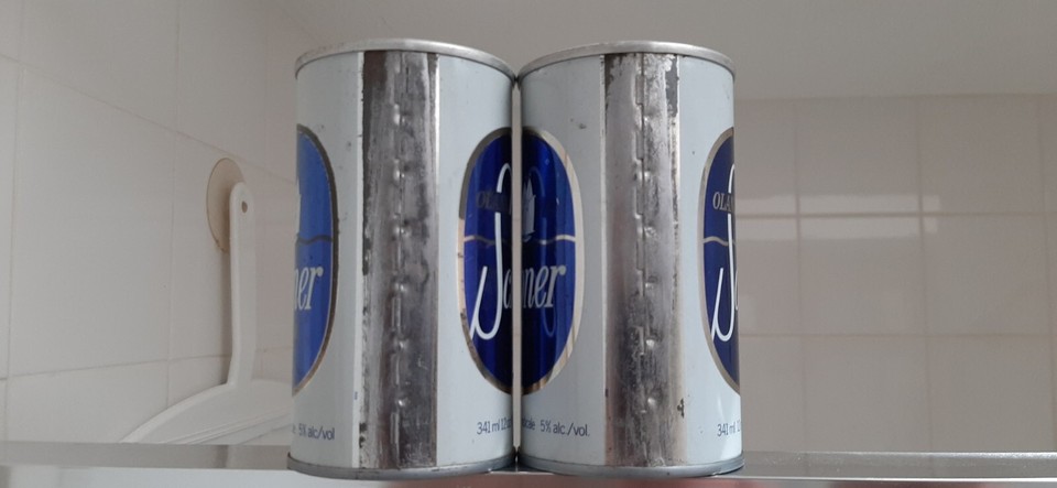 TWO DIFF. OLAND`S SCHOONER LAGER WIDE SEAM STEEL BEER CANS | eBay