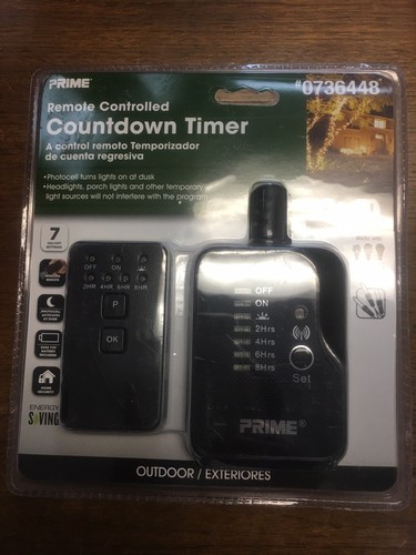 PRIME Outdoor Residential Lighting Countdown Timer Remote Photocell ...