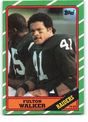 1986 Topps #66 Fulton Walker NM++ LA Raiders ID:314533 | eBay