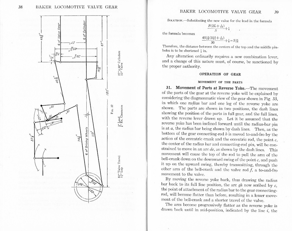 Baker Locomotive Valve Gear for STEAM Engines and Locomotives - 1940 ...