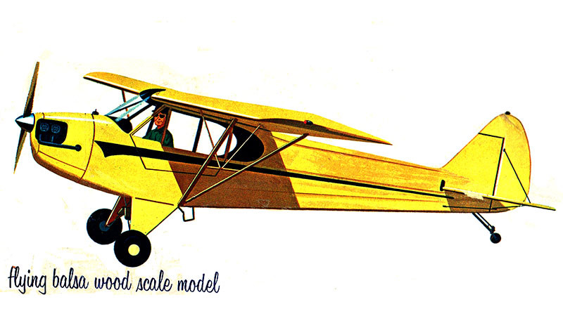 Comet Model Airplane Plans (FF): Piper J5 Cub Cruiser 27" Scale Rubber ...