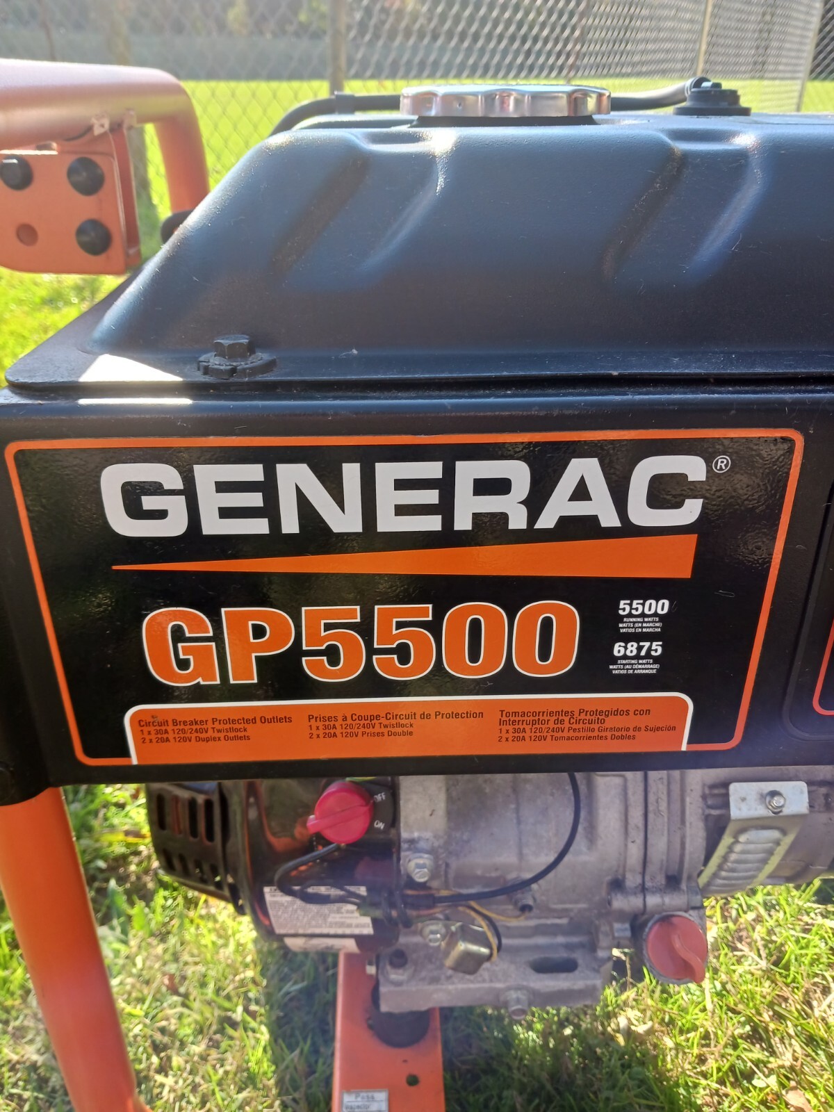 Generator Generac GP5500 Portable Powered Excellent Condition MUST SELL ...