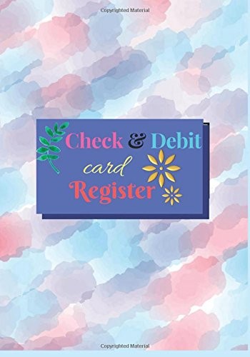 CHECK & DEBIT CARD REGISTER: PINK & BLUE WATERCOLOR By Nine Journal ...