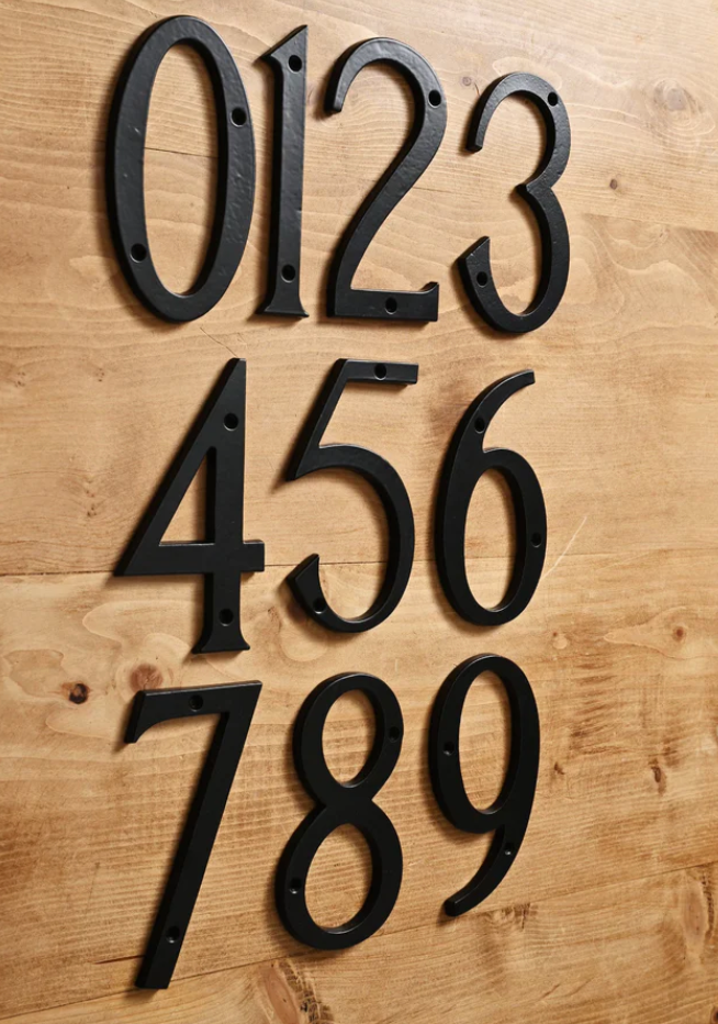 6" Cast Iron House Numbers Door Numerals Address Antique Traditional ...