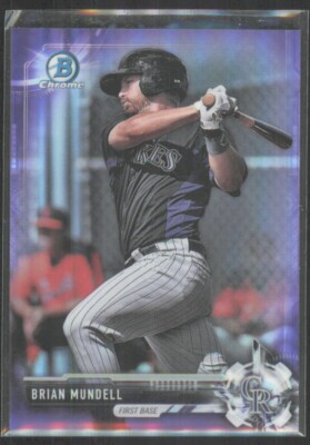 2017 Bowman Chrome Prospects Purple Refractor Brian Mundell /250 #BCP86 ...