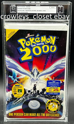 RARE Pokemon 2000 VHS W/Pikachu Card & Lugia Coin IGS Sealed/Graded 8.5 ...