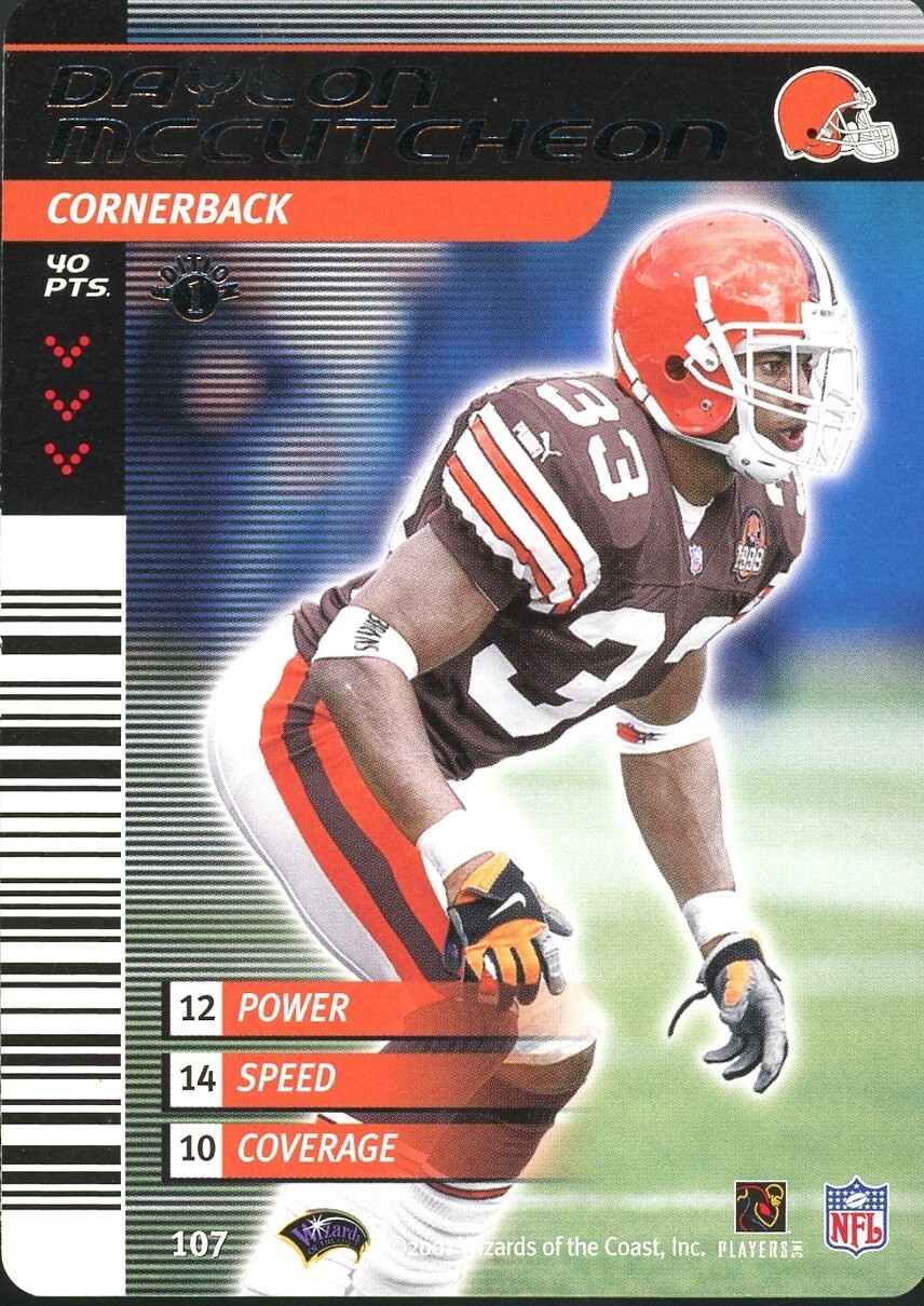 2002 NFL Showdown 1st Edition DAYLON MCCUTCHEON BROWNS #107 | eBay