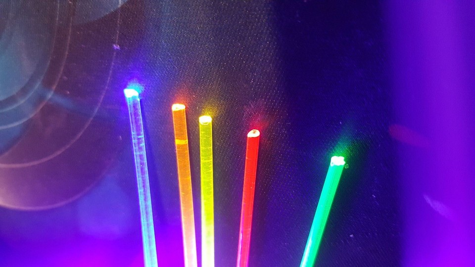 Pistol CRAFTS 2x2" 2mm/.080" Fluorescent Fiber Optic replacement Pipes ...