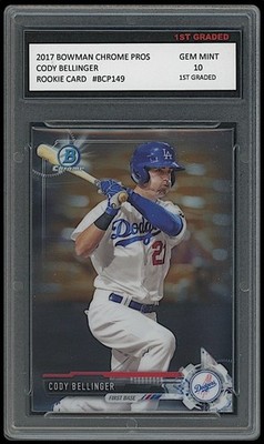 Cody Bellinger 2017 Bowman Chrome Prospects Rookie Card RC 1st Graded ...