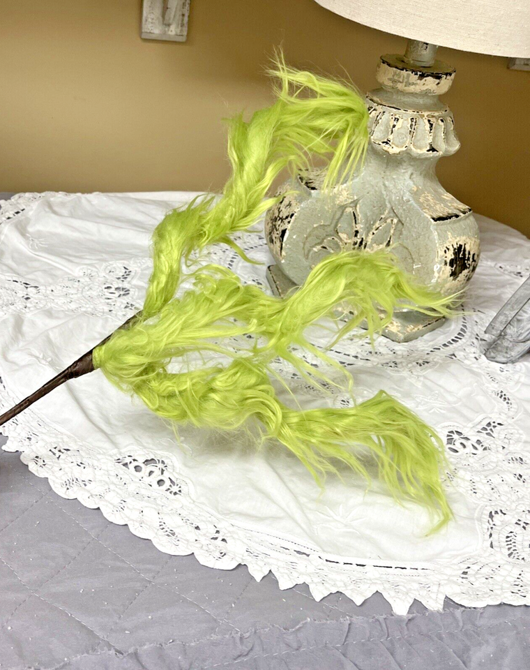 2x Whimsical Grinch Green Fluffy Spiral Christmas Grinch Pick Green ...