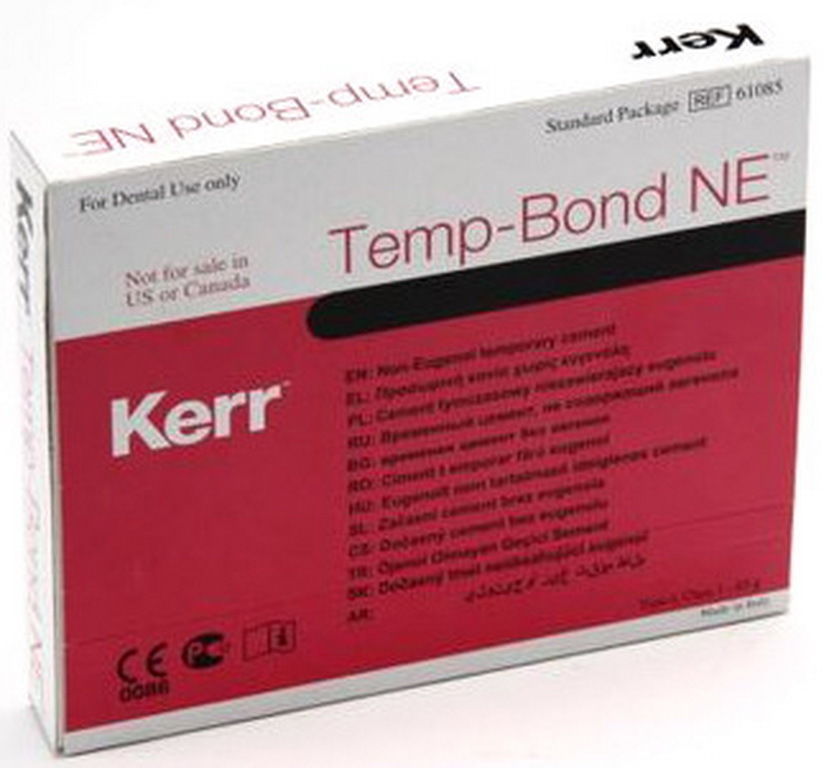 4 KERR TEMPBOND TUBES NON EUGENOL TEMPORARY CEMENT TEMP BOND NE ...