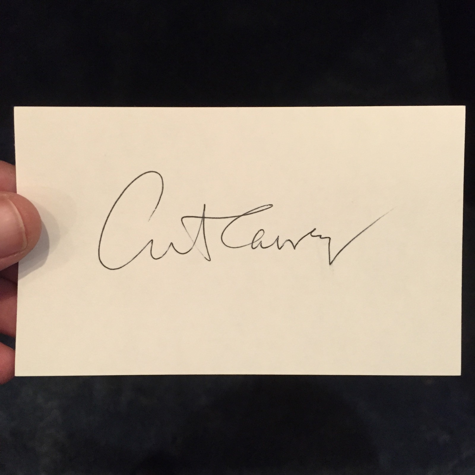 ART CARNEY DECEASED RARE AUTOGRAPHED CARD w/LIFETIME AUTHENTICITY ...