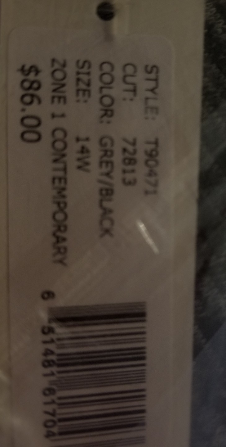 Tash + Sophie women plus size 14W dress NWT $90 gray grey 3/4 sleeve | eBay