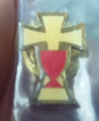 Communion Catholic Confirmation Chalice pin badge Cross | eBay