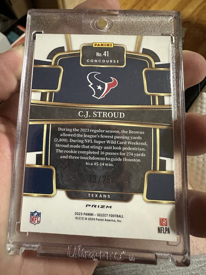 2023 Panini Select CJ Stroud Concourse Level Blue Disco /25 SSP RC ...