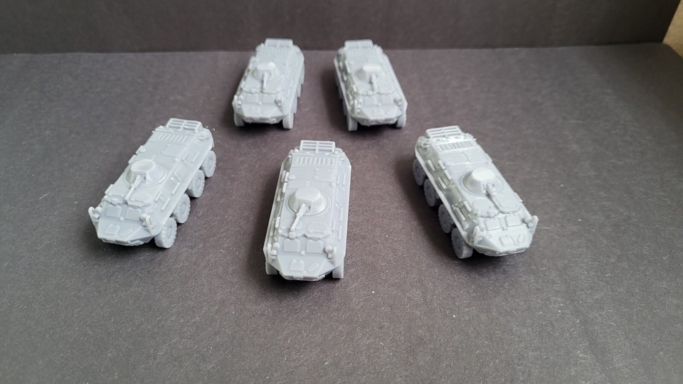 Team Yankee Soviet BTR 60 APC Vehicle Platoon lot X5 resin 1/100th ...